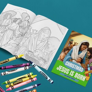 Christmas Coloring Pages | Nativity | Jesus is Born | PLR Template 88 ...