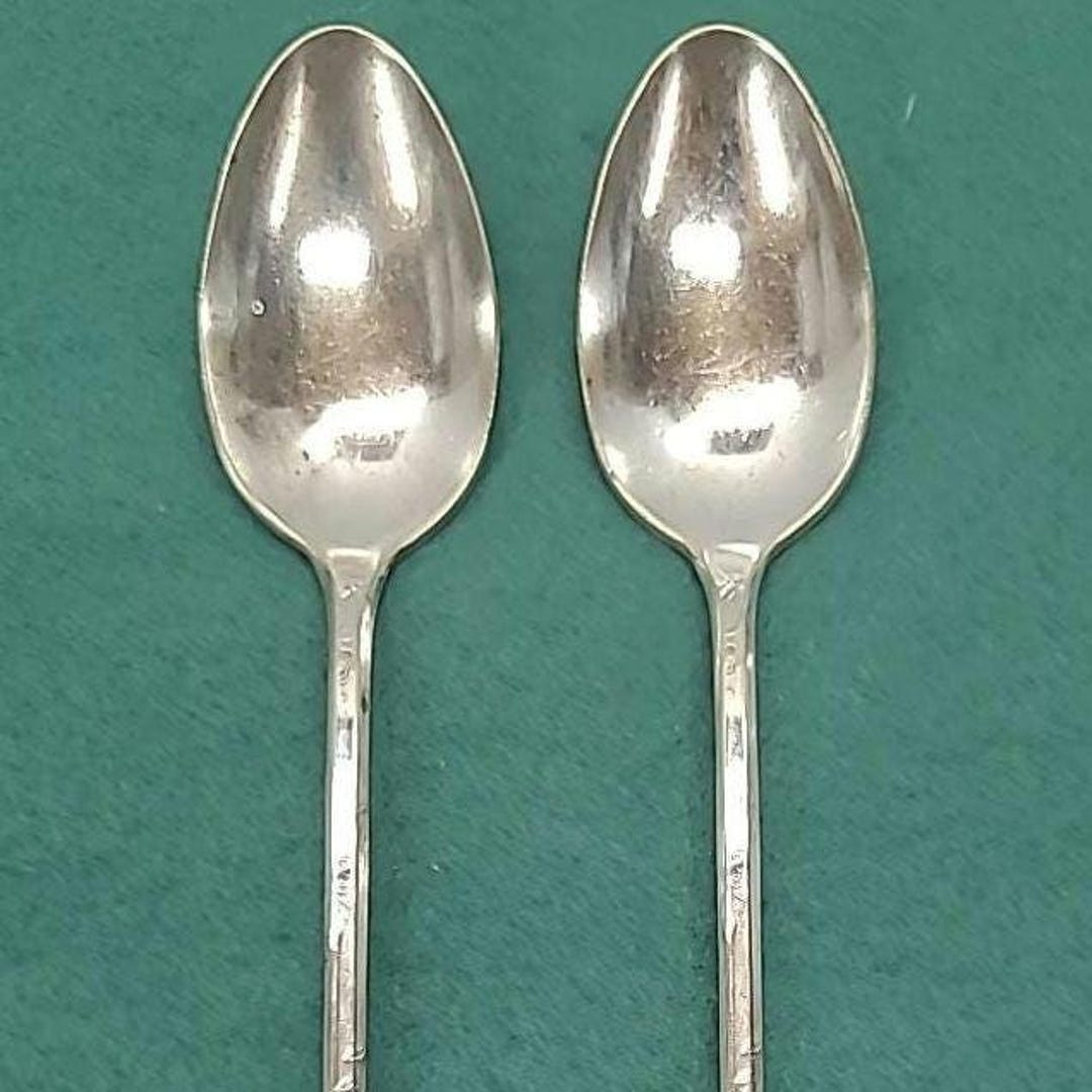 Vintage New England Silver Plate Spoons 8 1/4 Inches Set of 2 Ice Tea ...