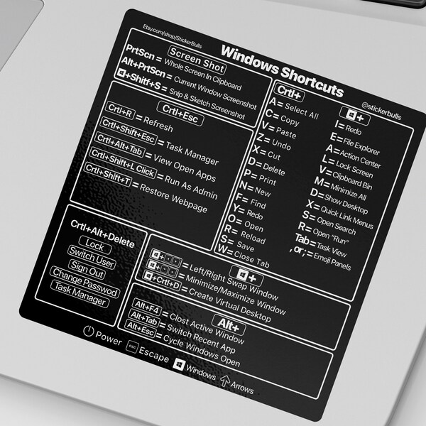 Windows of Shortcut Sticker - Etsy UK