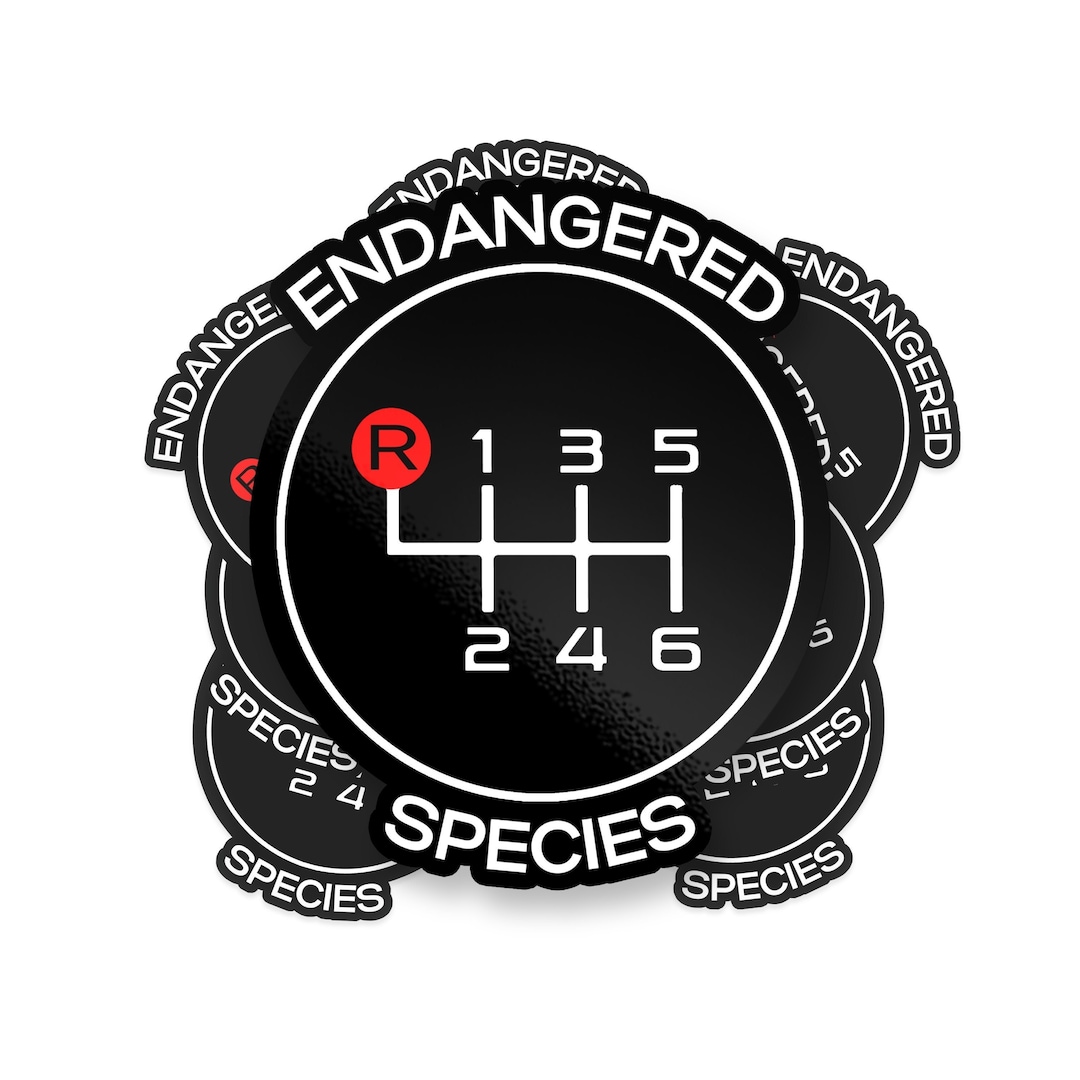 Endangered Species Six-speed Manual Car Sticker, (5 Pack) BOGO - Etsy