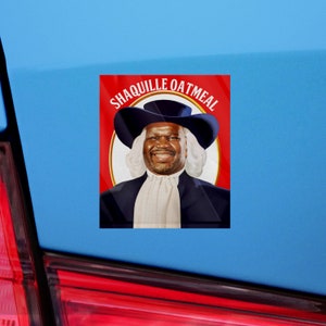 Shaquille Oatmeal Sticker, Meme Stickers, Funny Stickers, Shaquille O ...