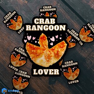 Crab Rangoon Lover Sticker, Funny Sticker, Meme Sticker, Hydroflask ...