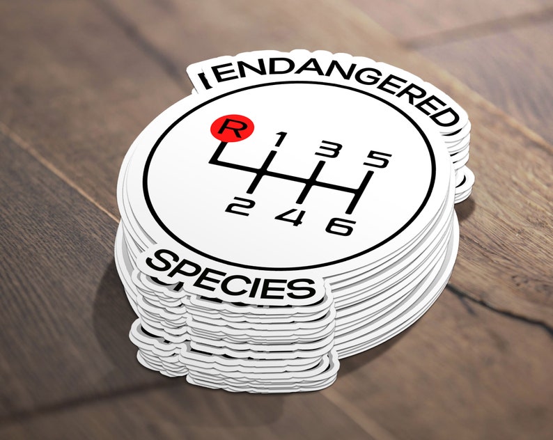 Endangered Species Sticker Six Speed Manual Car Sticker - Etsy
