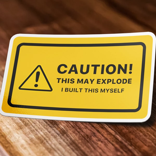 Car Warning Sticker Explode - Etsy