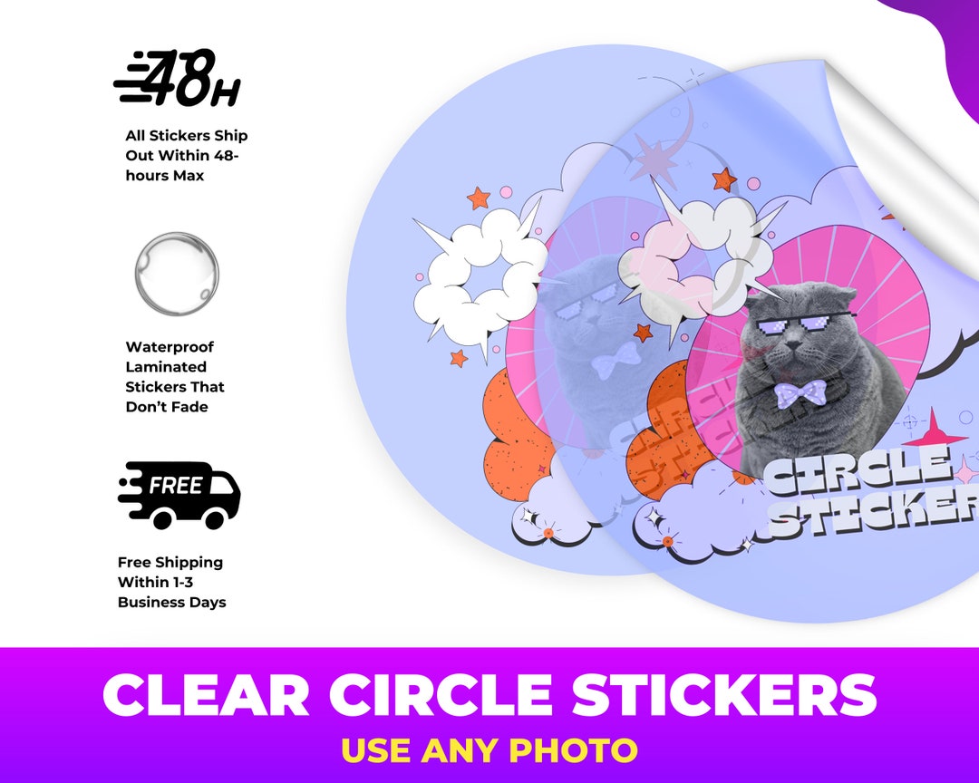 Custom Clear Circle Stickers, Custom Clear Stickers, Clear Circle ...