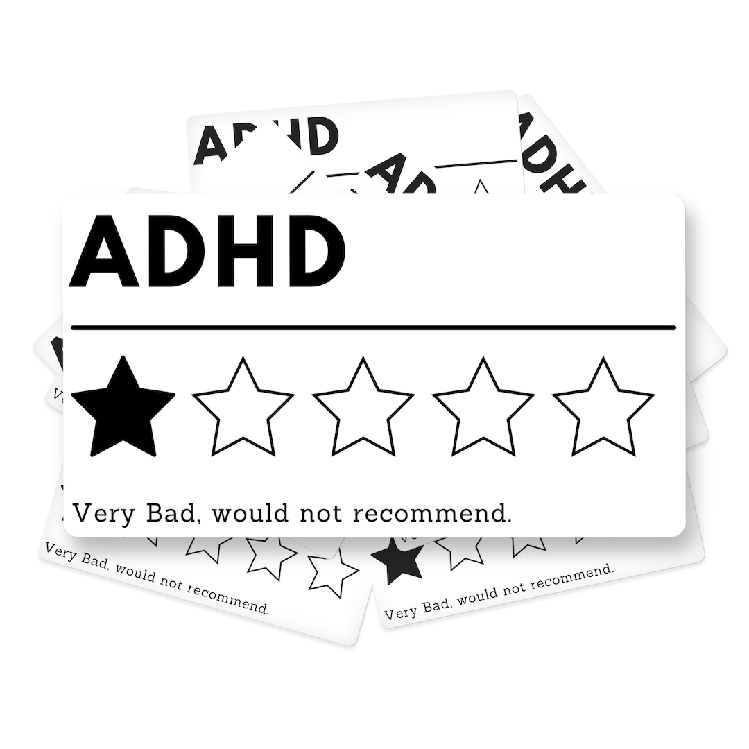 ADHD Would Not Recommend Sticker, Vinyl Stickers, Meme Sticker, Meme ...