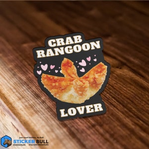 Crab Rangoon Lover Sticker, Funny Sticker, Meme Sticker, Hydroflask ...