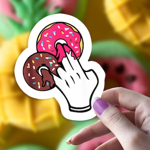 Donut Fingers Sticker, the Shocker Sticker, Meme Stickers, Funny ...