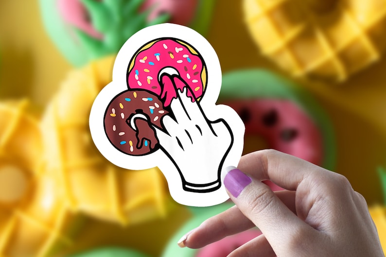 Donut Fingers Sticker the Shocker Sticker Meme Sticker - Etsy