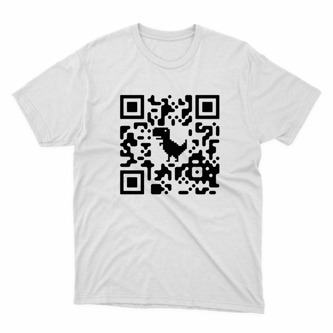 Rick Roll QR Code Shirt, Funny T-shirt, Meme Shirt, Funny Gift, Cotton ...