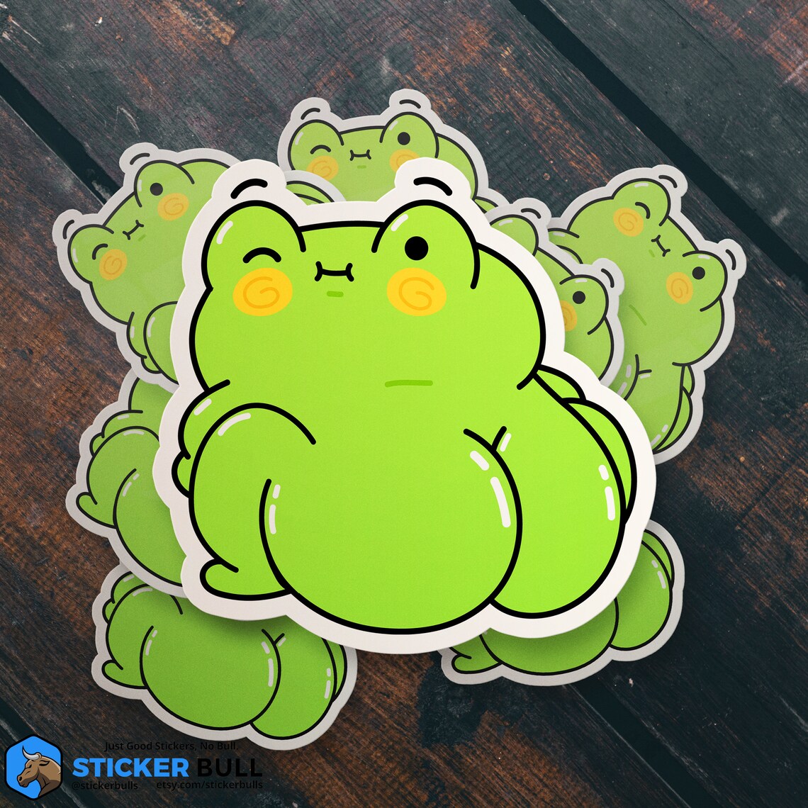 Cheeky Booty Frog Sticker, Big Butt Toad, (5 PACK) BOGO - Etsy