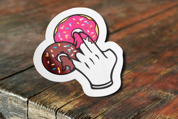 Donut Fingers Sticker the Shocker Sticker Meme Sticker - Etsy