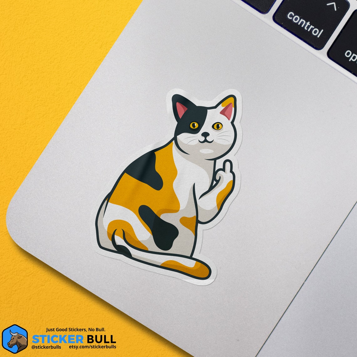 Cat Flipping off Sticker Funny Meme Sticker Cat Mom Cat - Etsy
