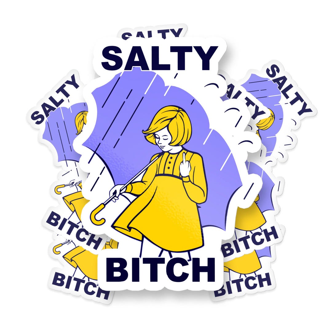 Salty Bitch Sticker, Mortons Salt Parody, (5 PACK) BOGO - Etsy