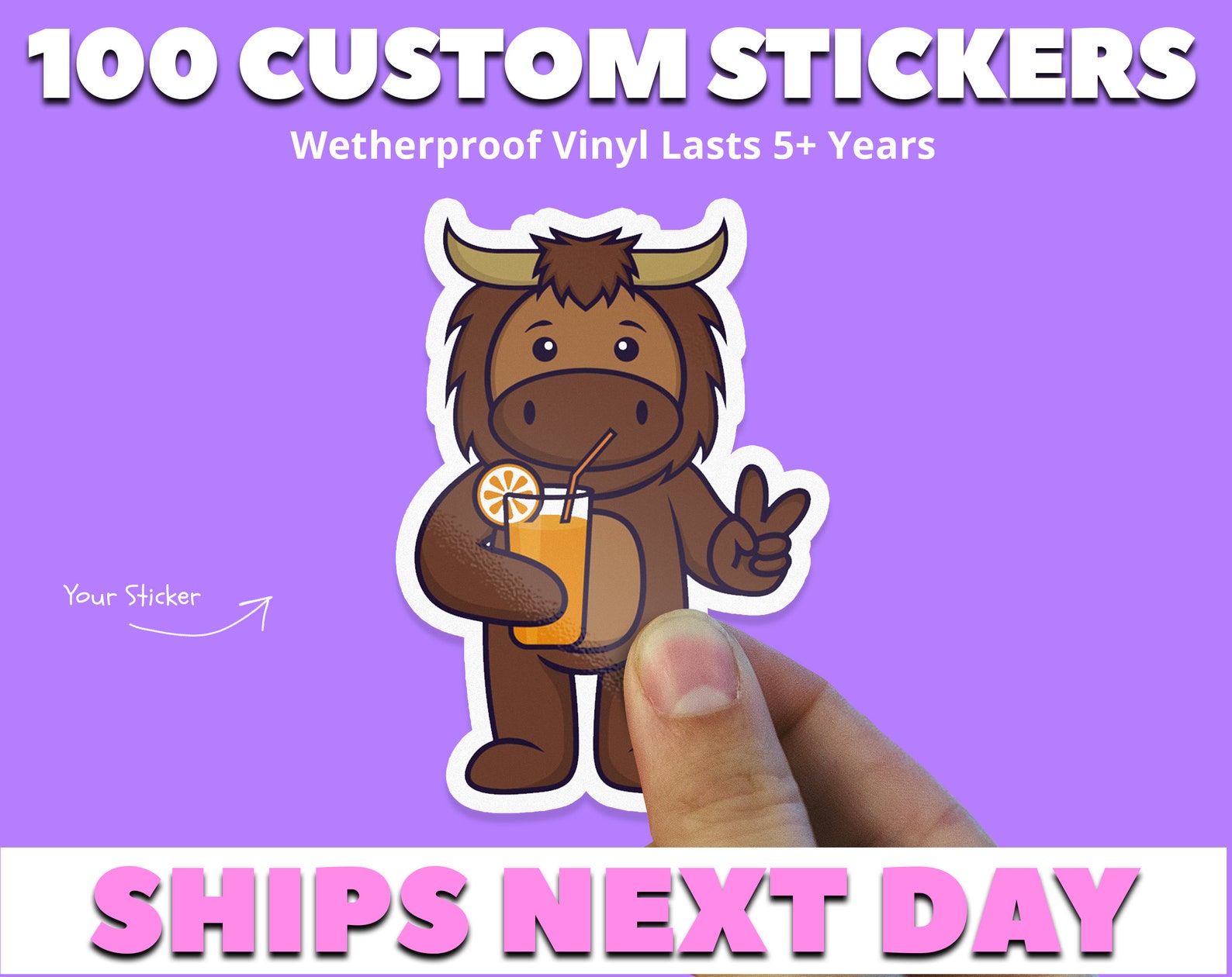 100 Custom Logo Stickers Custom Photo Sticker Personalized - Etsy
