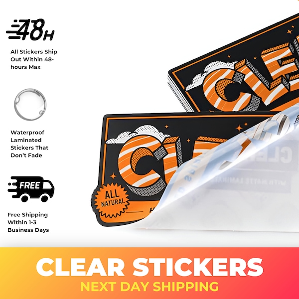 Clear Stickers Custom - Etsy