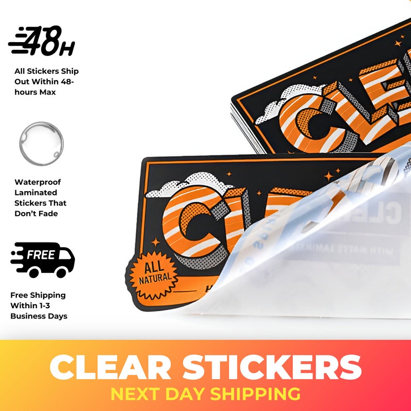 Clear Stickers - Etsy