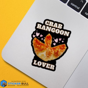 Crab Rangoon Lover Sticker, Funny Sticker, Meme Sticker, Hydroflask ...