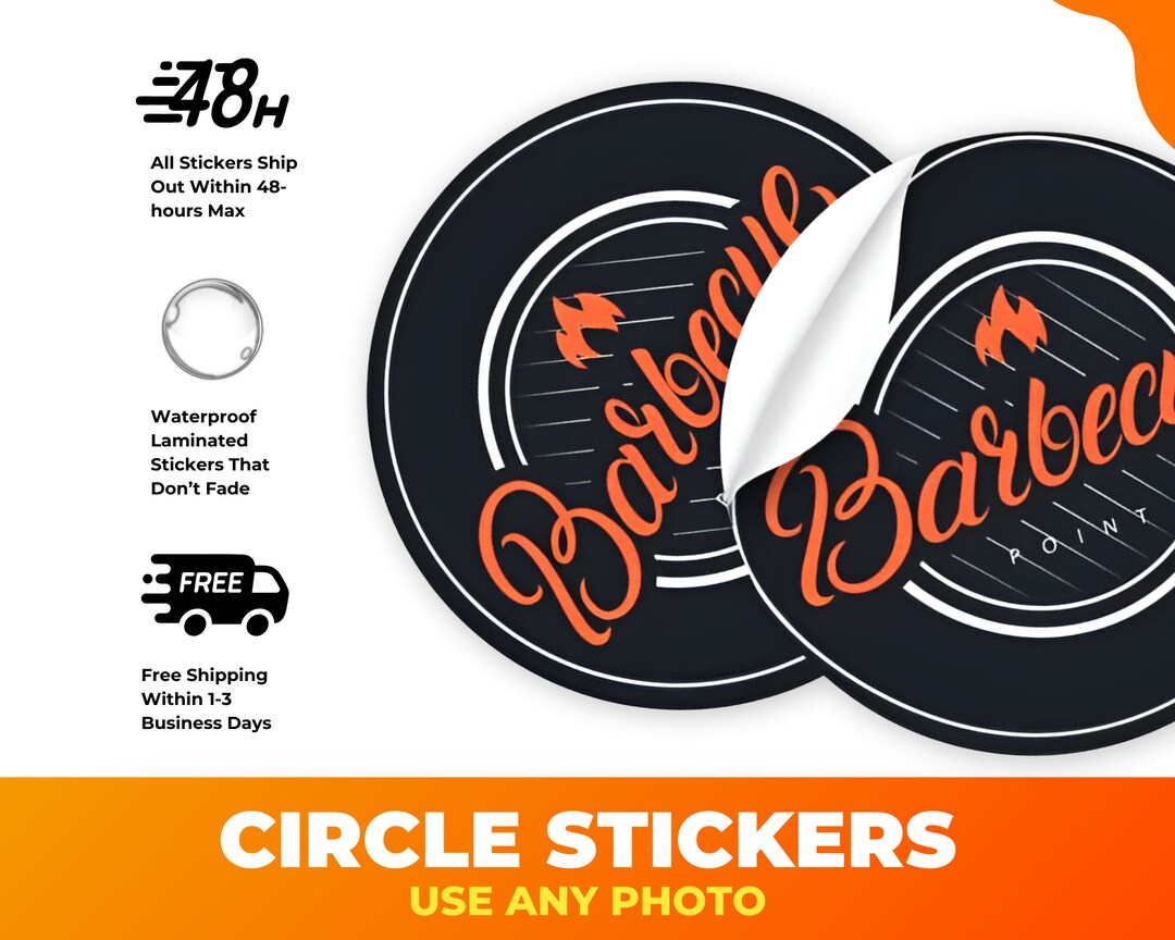 Custom Circle Stickers, Custom Round Stickers, Round Labels, Circle ...