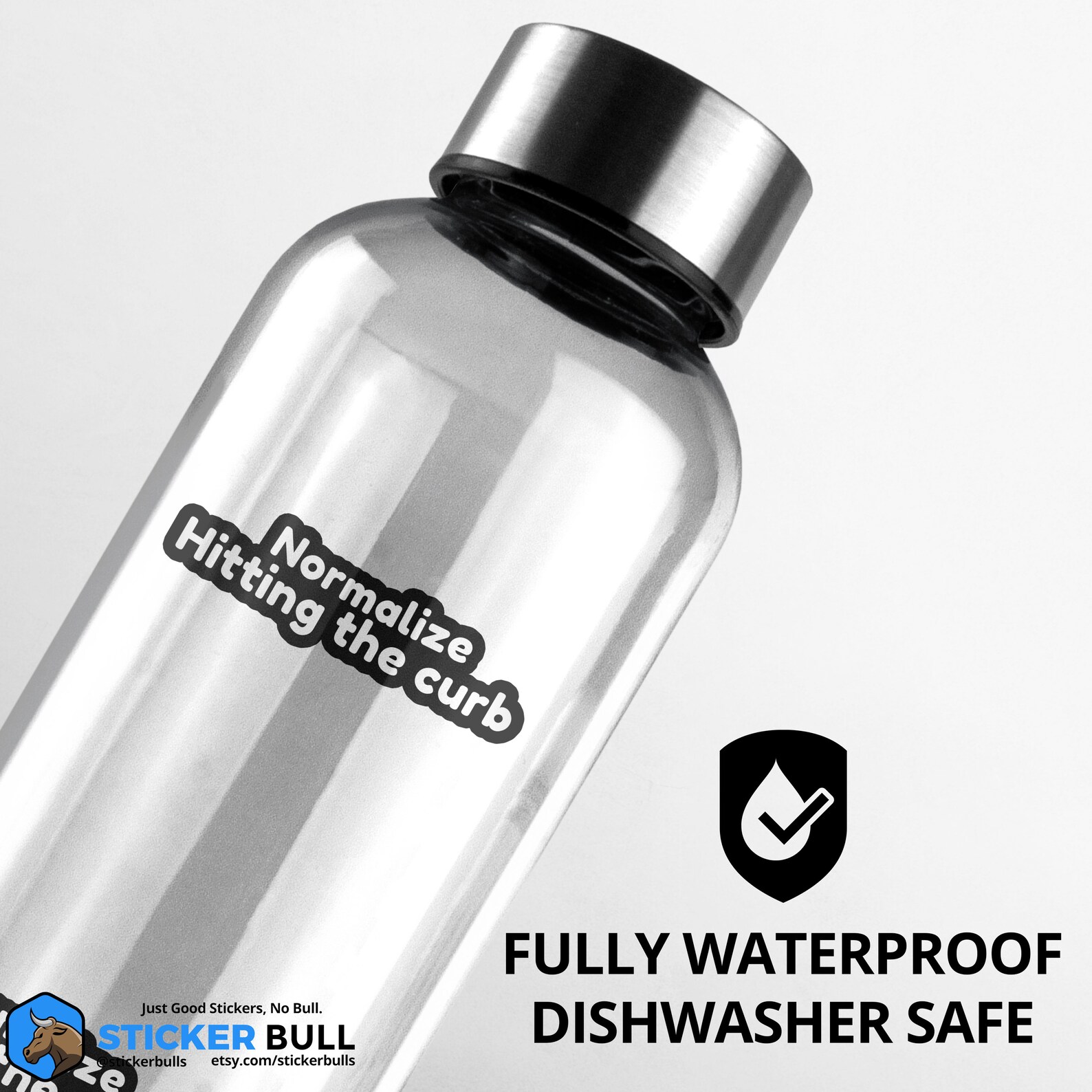 Normalize Hitting the Curb Sticker Meme Sticker Funny | Etsy