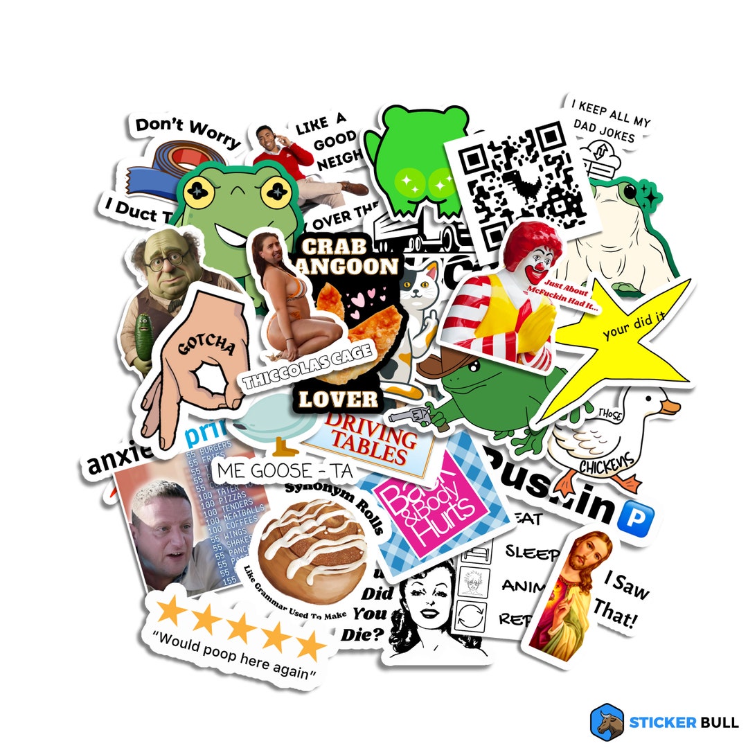Meme Sticker Pack, Funny Meme Sticker Pack, Sticker Pack, Meme Stickers ...