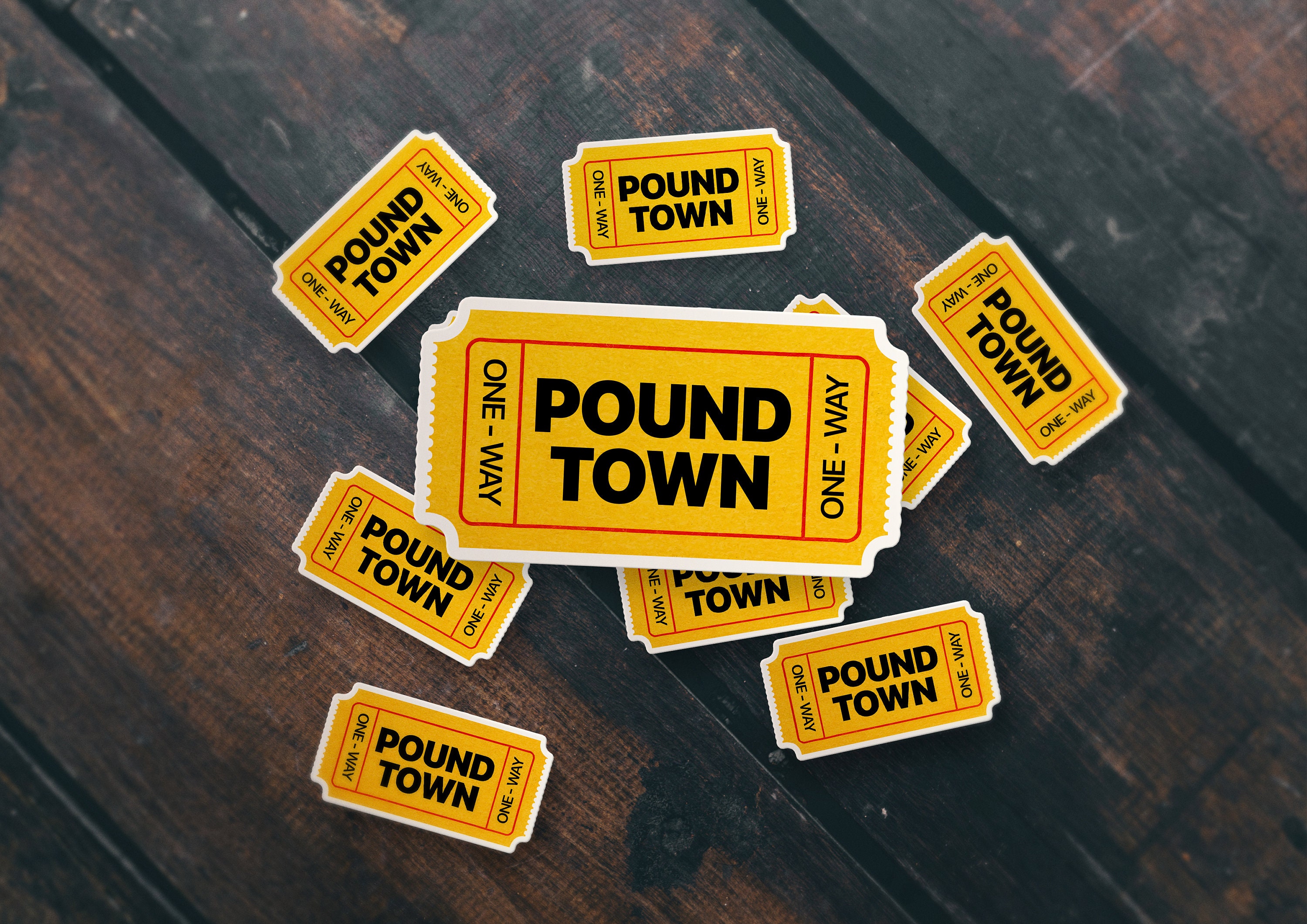 Ticket to Pound Town Sticker Funny Ticket Sticker Pound - Etsy