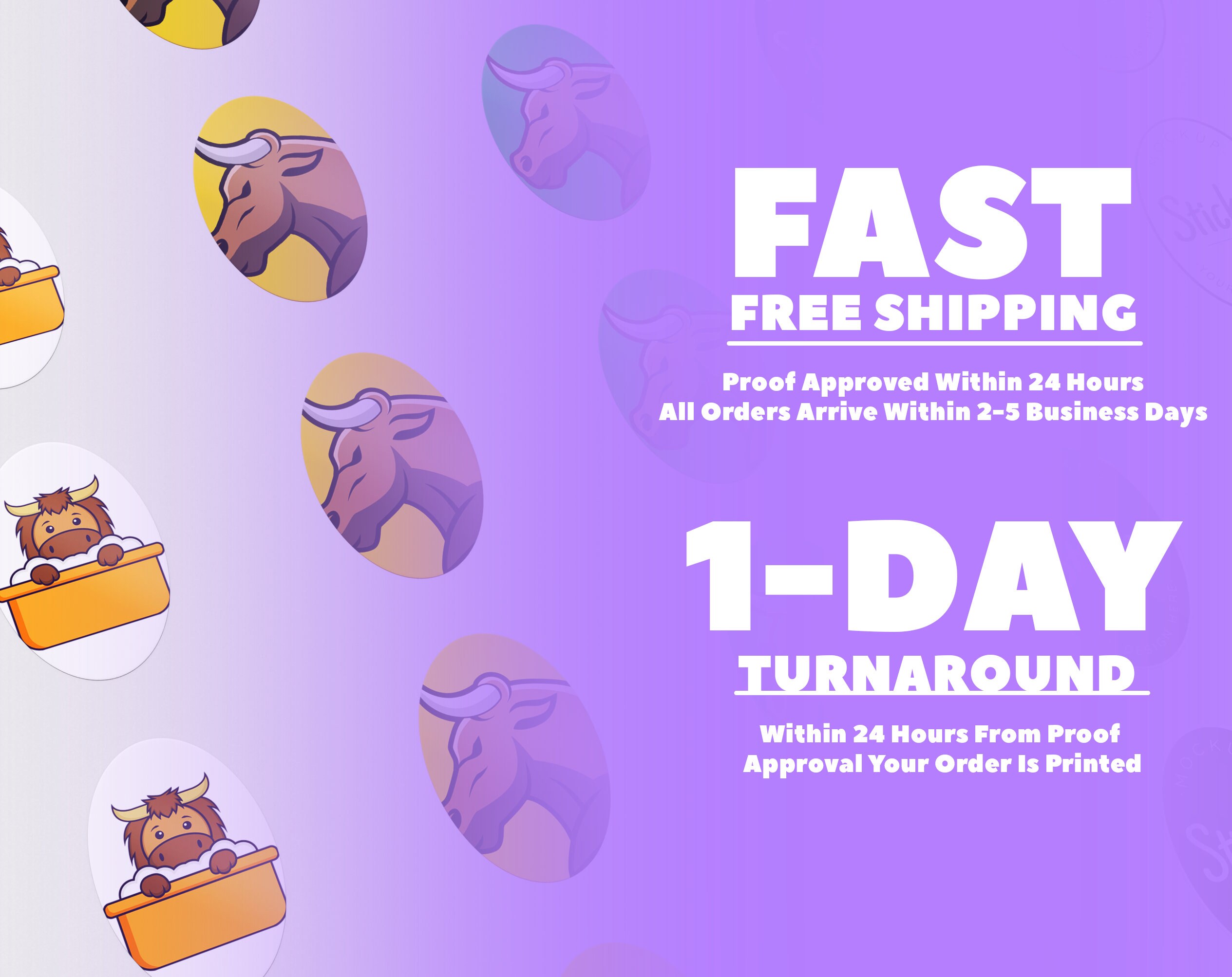 100 Custom Logo Stickers - Custom Decals, Next Day Shipping - Etsy