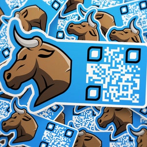 Custom Clear QR Code, QR Code Stickers, Custom Clear Sticker ...