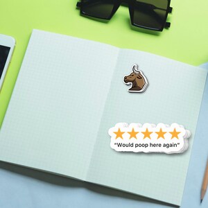 5 Star Poop Sticker Poop Review Sticker Funny Restroom - Etsy
