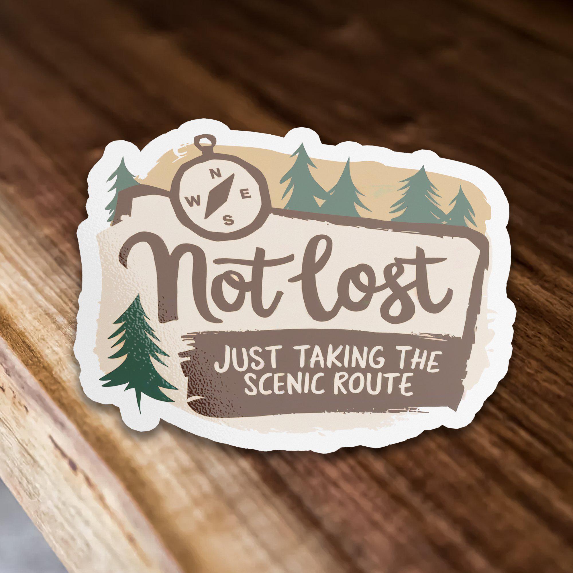 5 Pack - Not Lost Taking the Scenic Route Sticker, Adventure Decal ...