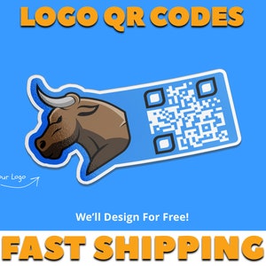 Custom Logo QR Code Stickers, Personalized QR Code Decal, We Design - Etsy