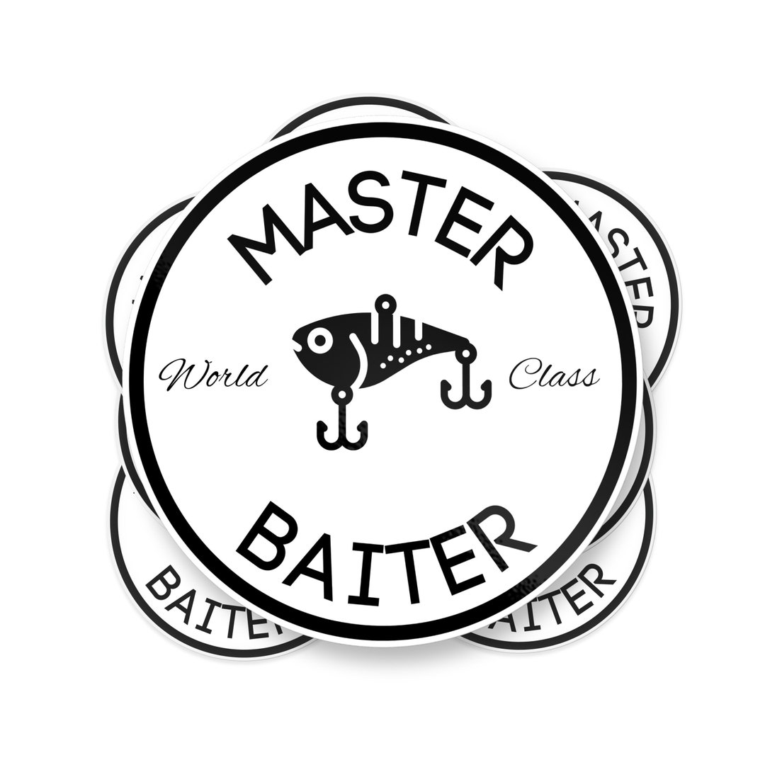 World Class Master Baiter Sticker, Fishing Sticker, Fishing Parody ...