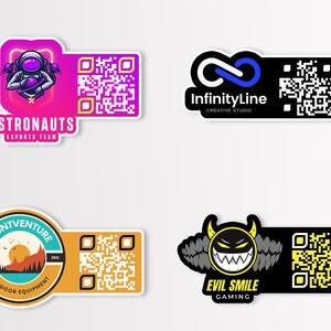 Custom Logo QR Code, QR Code Stickers, Custom Sticker, Logo Stickers ...