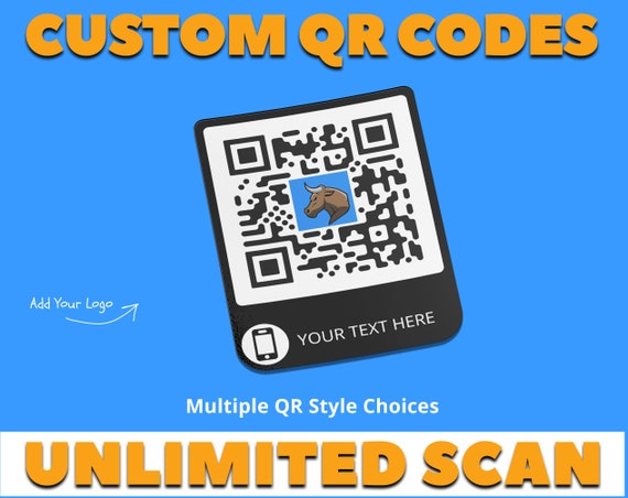 QR Code Stickers Custom QR Code Custom Sticker Personalized - Etsy