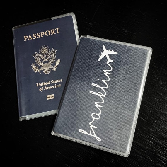 Clear Personalized Passport Cover Airplane decal Passport | Etsy