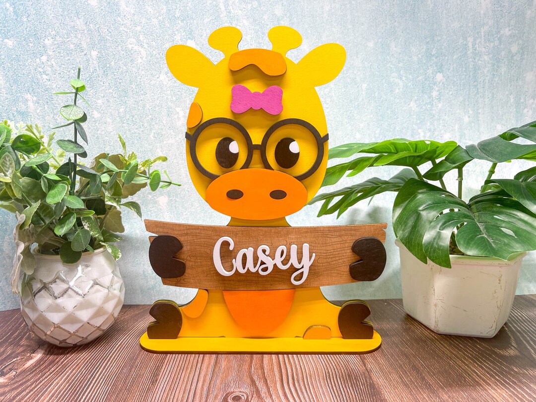 Personalized Giraffe Name Stand | Adorable Room Decor | Free ...