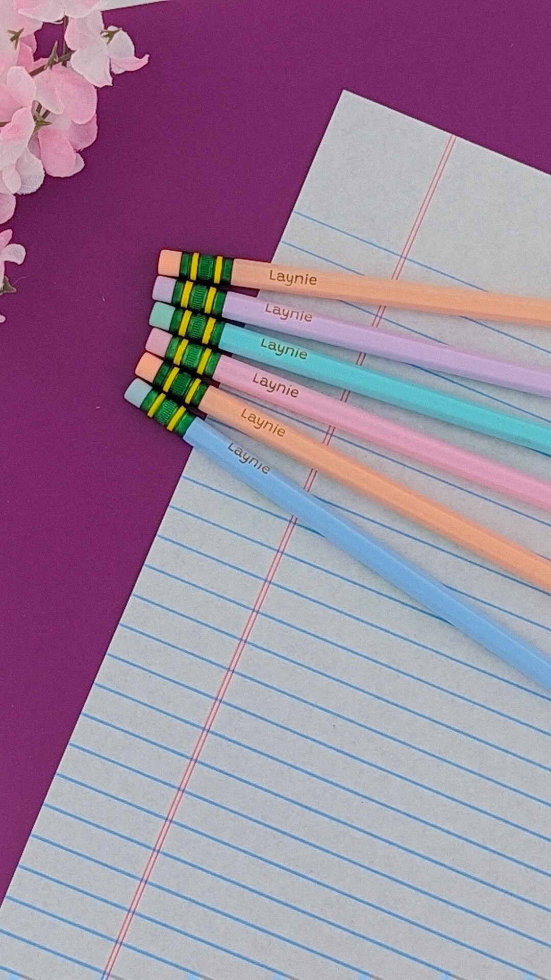Personalized Pencils Ticonderoga Pencils Back to School Gift Pastel ...