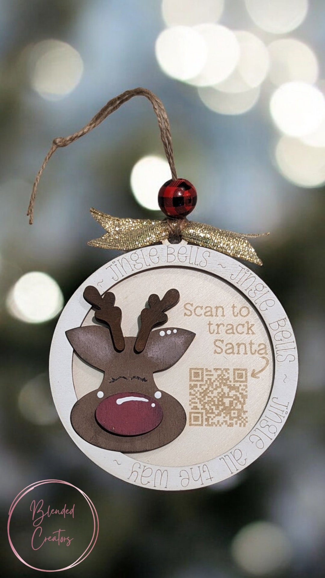 Real Santa Tracker Reindeer Ornament | Christmas Ornament | Unique ...