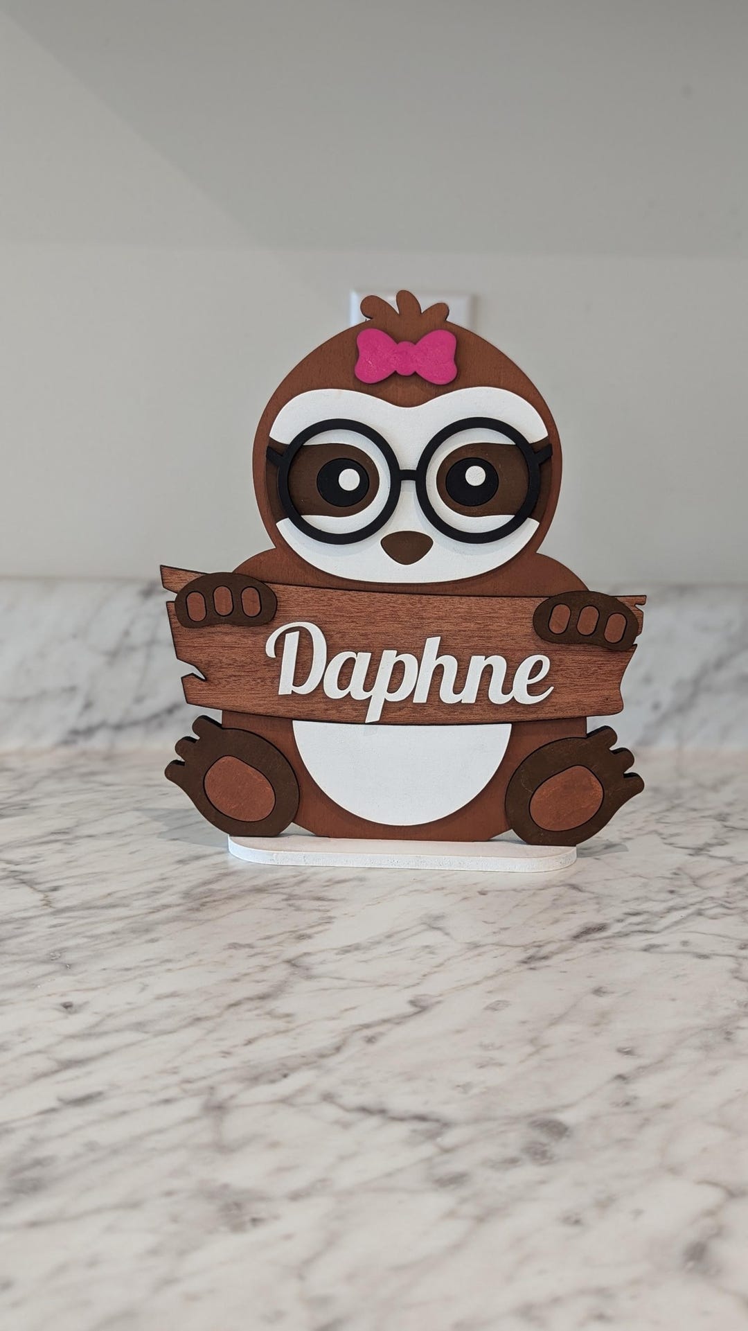 Personalized Sloth Name Stand | Adorable Room Decor | Free ...