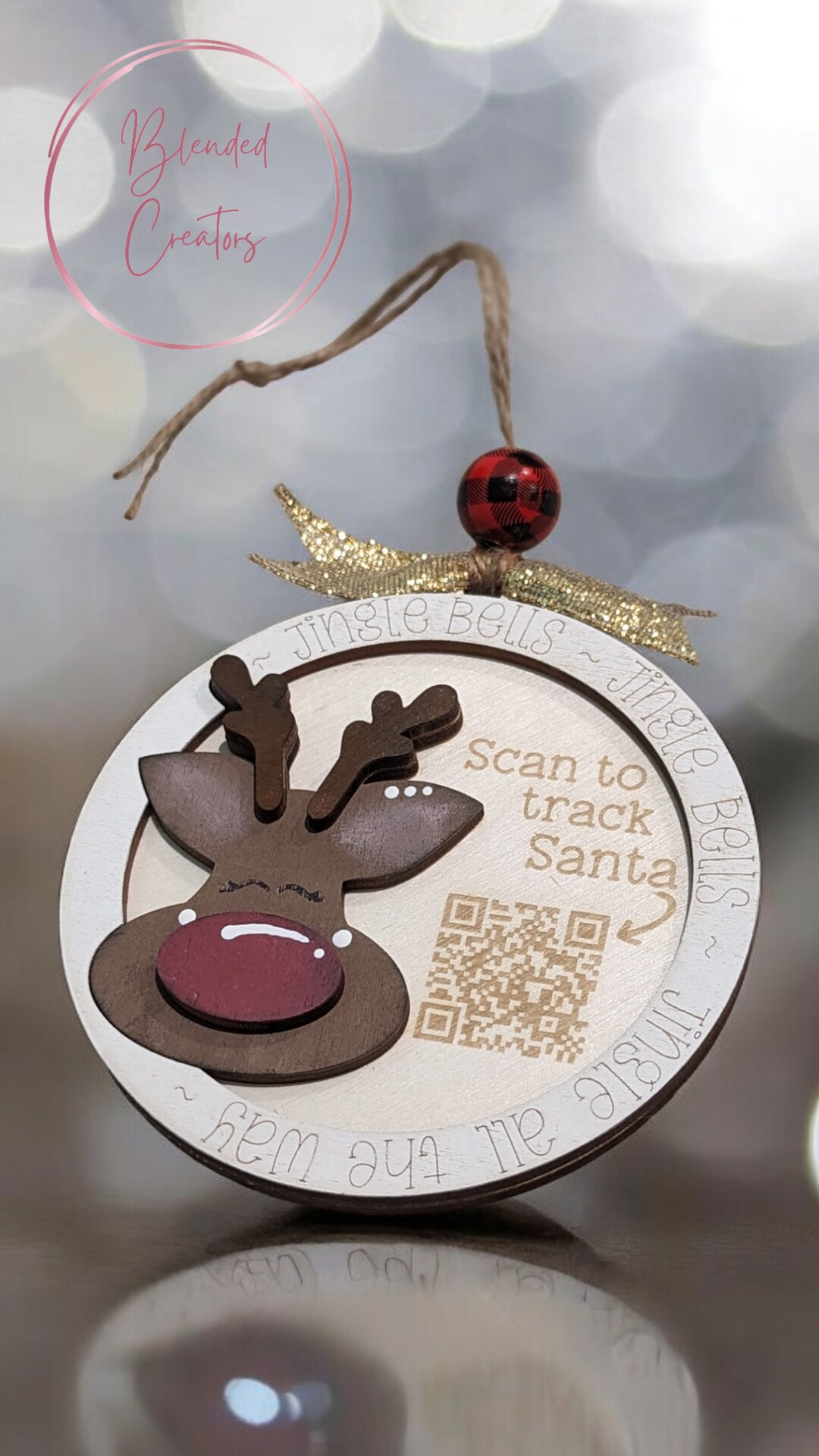 Real Santa Tracker Reindeer Ornament Christmas Ornament Unique ...