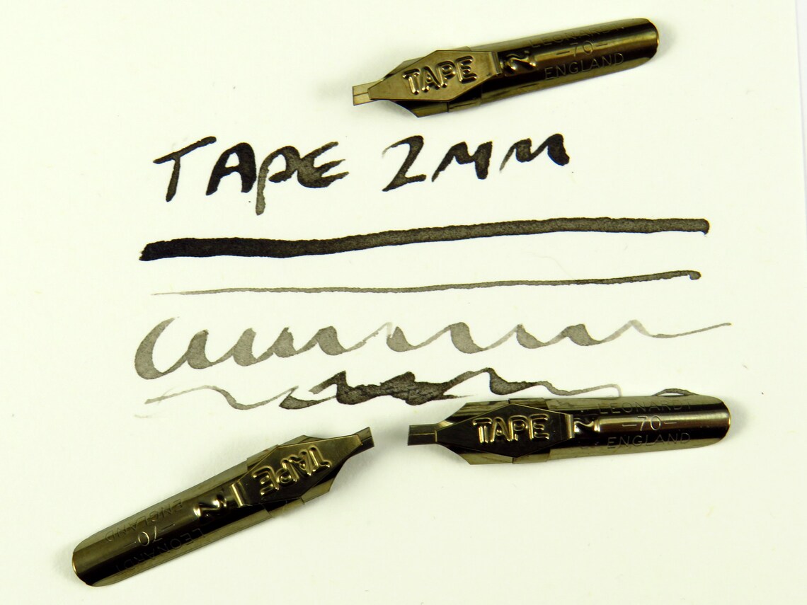 Tape Italics Calligraphy Nibs 2mm Tape Nib Italic Leonardt | Etsy