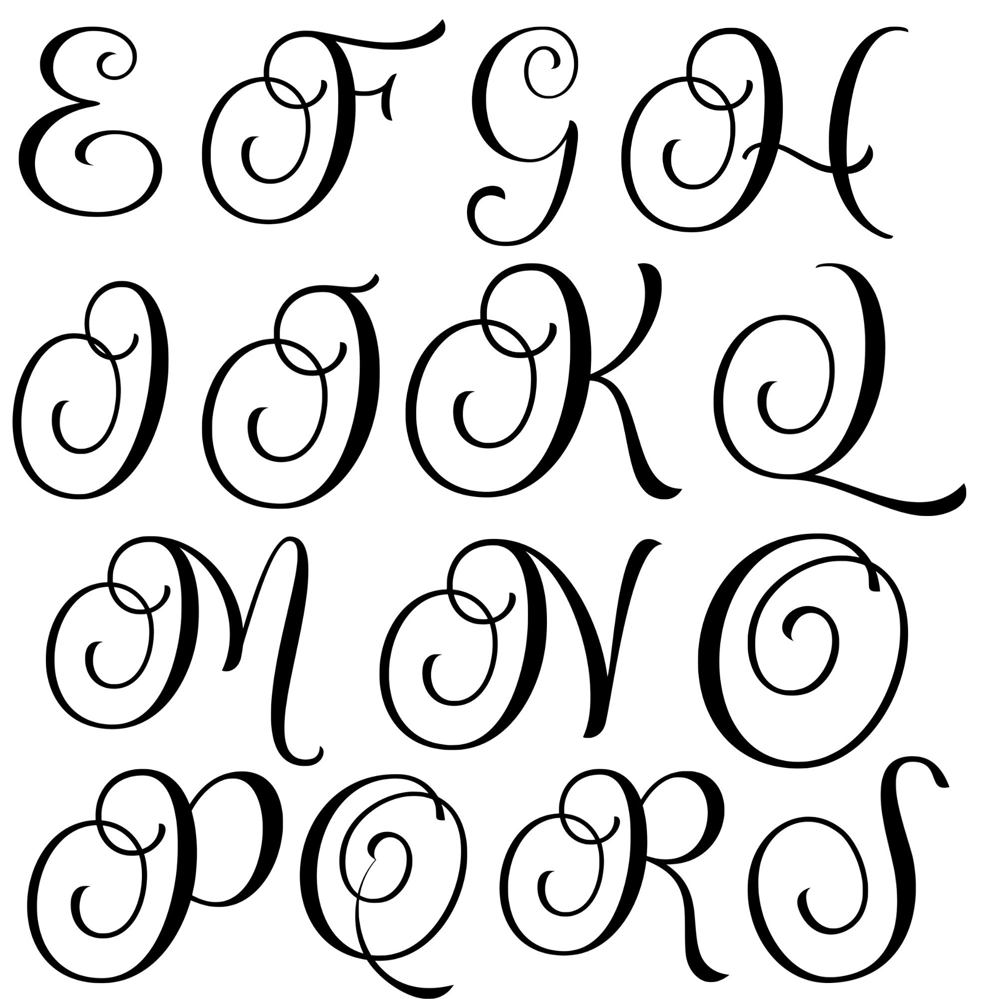 Fancy Letter Monogram Svg/dxf/eps/png Monogram Fancy Alphabet - Etsy