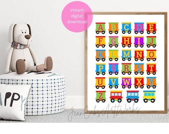 Train Alphabet Printable - Etsy