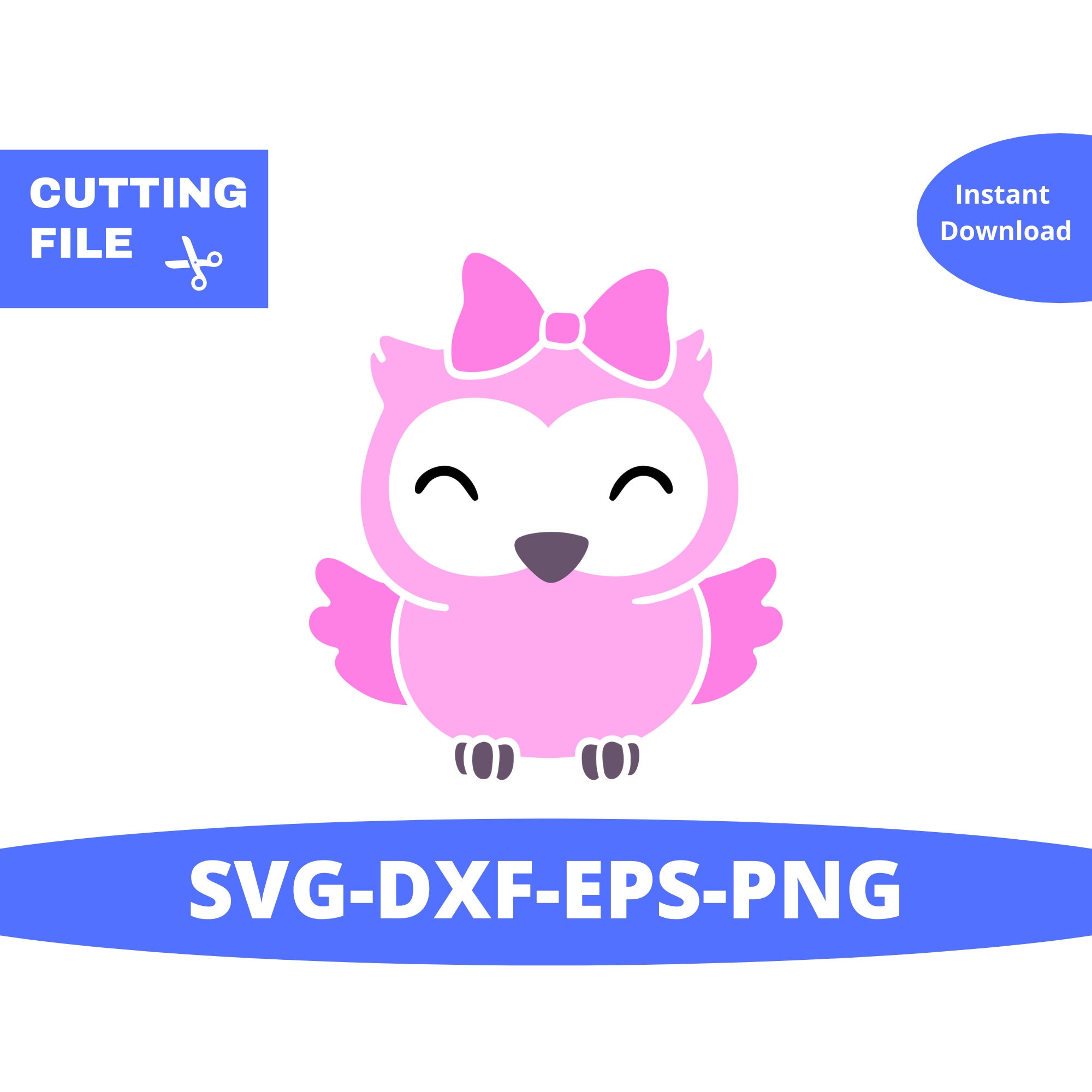 Pink Baby Owl Clipart