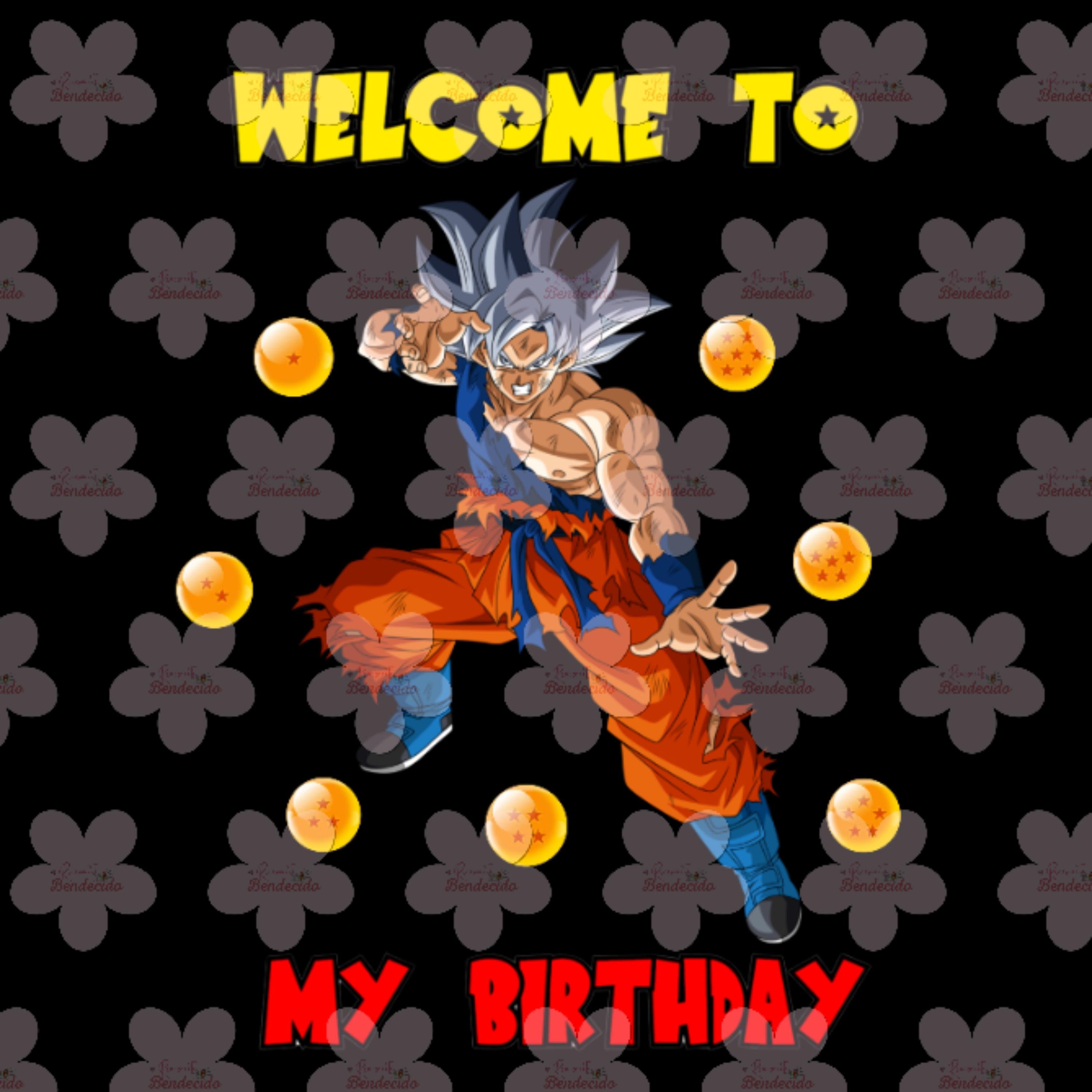 Goku, Welcome to My Birthday PNG - Etsy