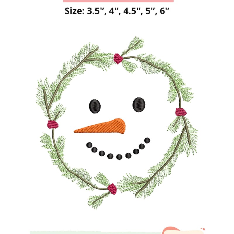 Pes File Snowman Face - Etsy