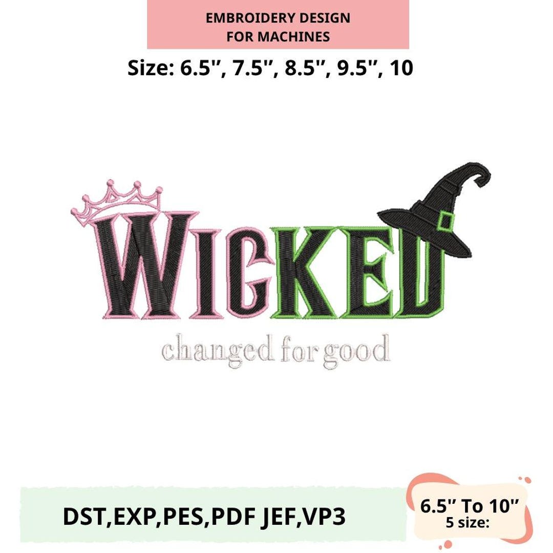 Witch Embroidery Designs , Wicked Machine Embroidery Files , Pink Green ...