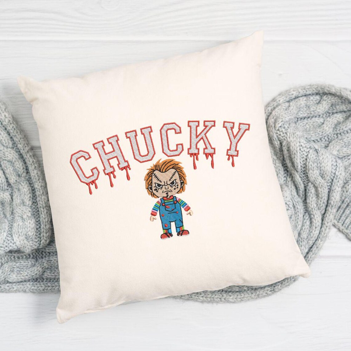 Chucky Horror Embroidery Design Bundle, Scary Movie Embroidery File, 7 ...