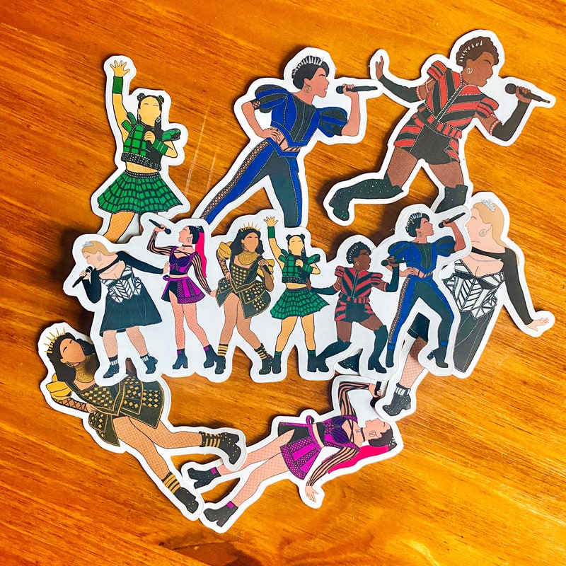 Six the Musical Stickers - Etsy