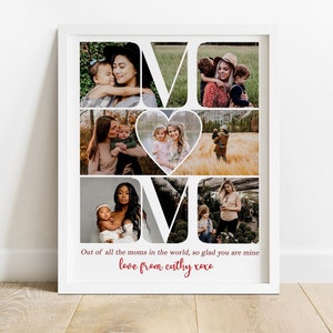 Personalized Mom Photo Collage, Mother's Day Gift for Mom, Custom Mommy ...